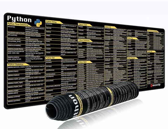 XL Gaming Muismat met Python Sneltoetsen - Onderlegger voor ...