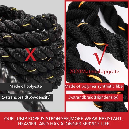Zware gewogen springtouwen voor fitness - 09 kg/14 kg/23 kg - Volledige ...
