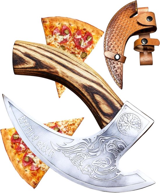 Pizzabijl met leren bescherming - pizzames voor echte Vikingen ...