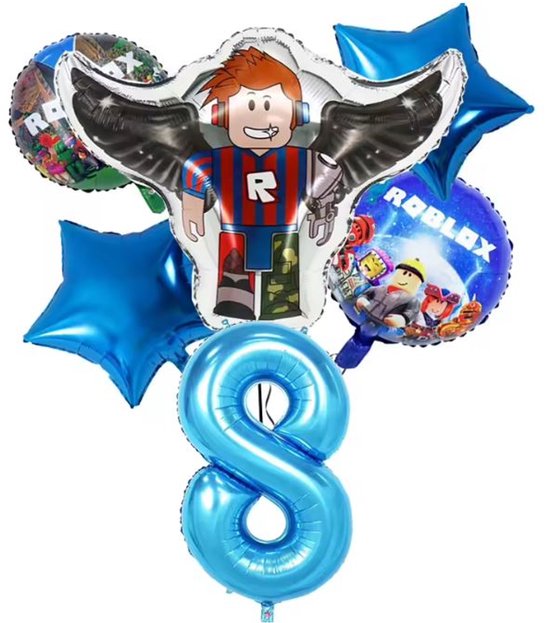 Roblox Verjaardag Versiering - Leeftijd: 8 jaar - Roblox Ballonnen - 6 ...