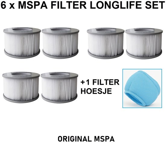 MSpa Filter Plus Longlife Set - 6 Stuks met 1 Hoesje | bol