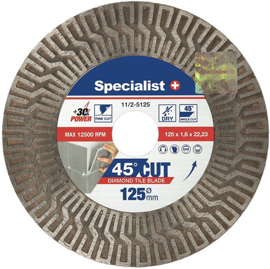 Set ,Tegels in verstekzagen, SLIDER-45 voor haakse slijper 115-125mm ...