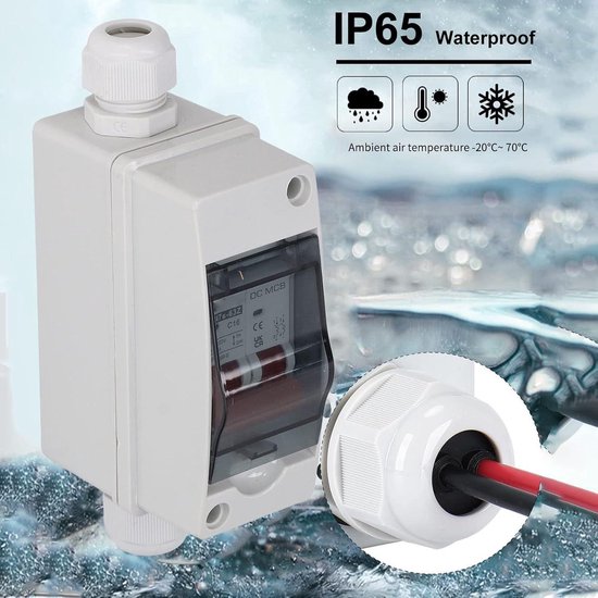 Circuit Breaker with MCB Box IP65 Waterproof 1000V 16A DC Disconnect Switches For... | bol
