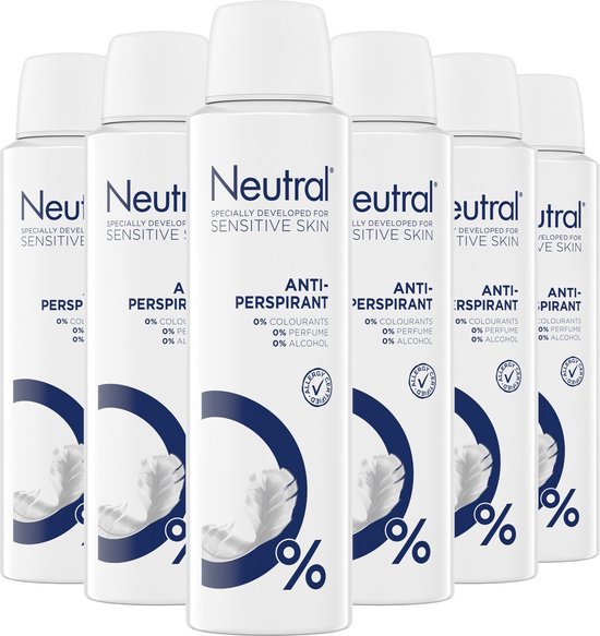 Neutral 0% Parfumvrij Antiperspirant - Deodorant Spray - 6 x 150 ml ...