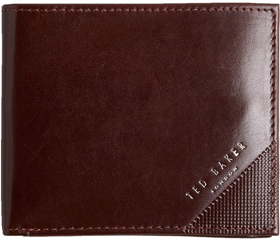 Ted Baker Leren Portemonnee PRUGS Leather Bifold Coin Wallet Brown ...
