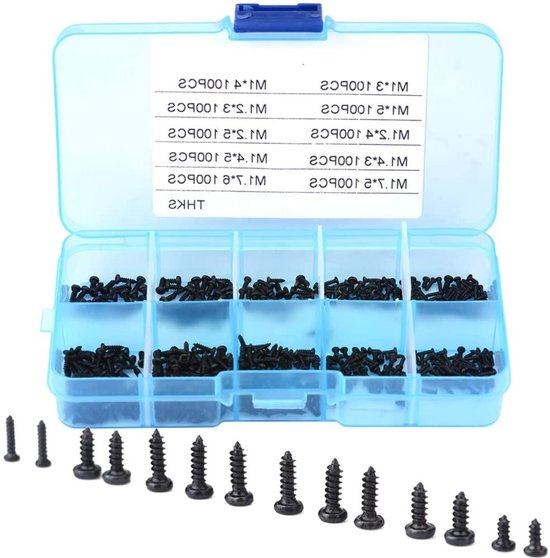 Kleine schroeven set - micro schroeven pankop assortimentskit pakket ...