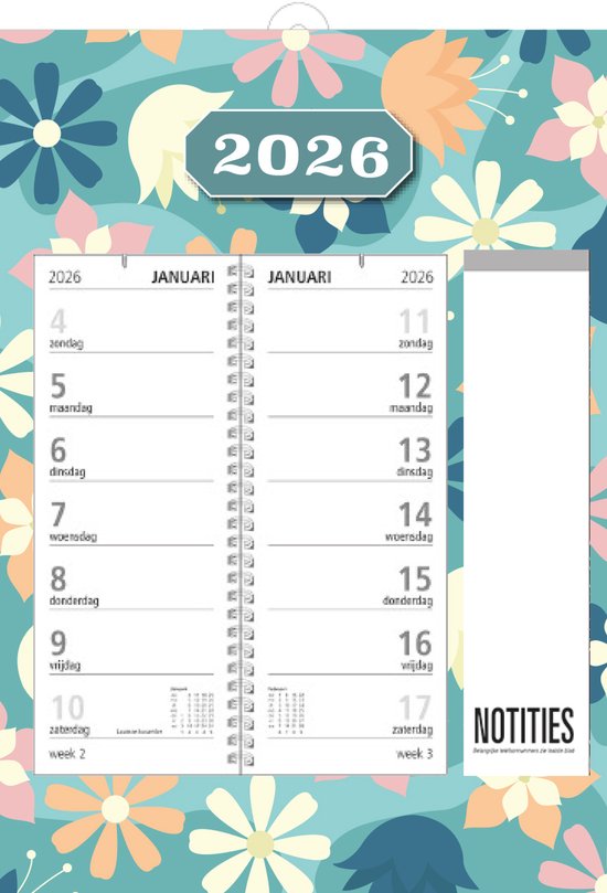 MGPcards Kalender 2026 - Telefoon(omleg)kalender - Week begint op ...