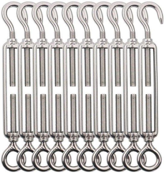 Crrynuo Spanschroef Spanner - Draadspanner - M5 Haak - 304 Roestvrij ...