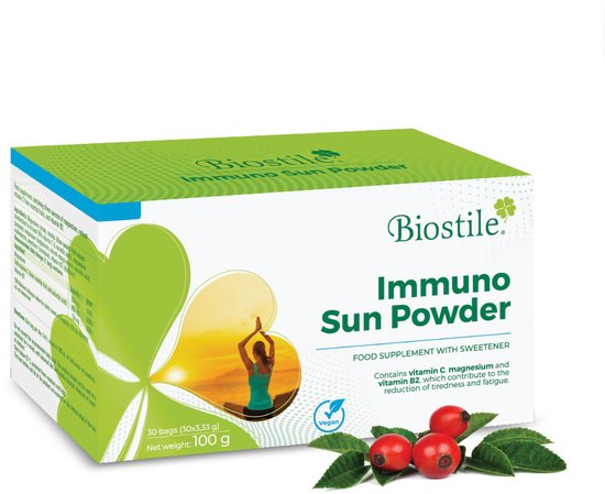 Biostile Immuno Sun Powder – Magnesium, vitamine C en B2 voor energie ...