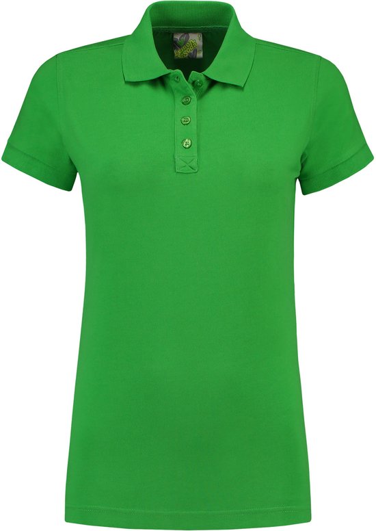 Lemon & Soda jersey polo voor dames in de kleur lime in de maat L | bol