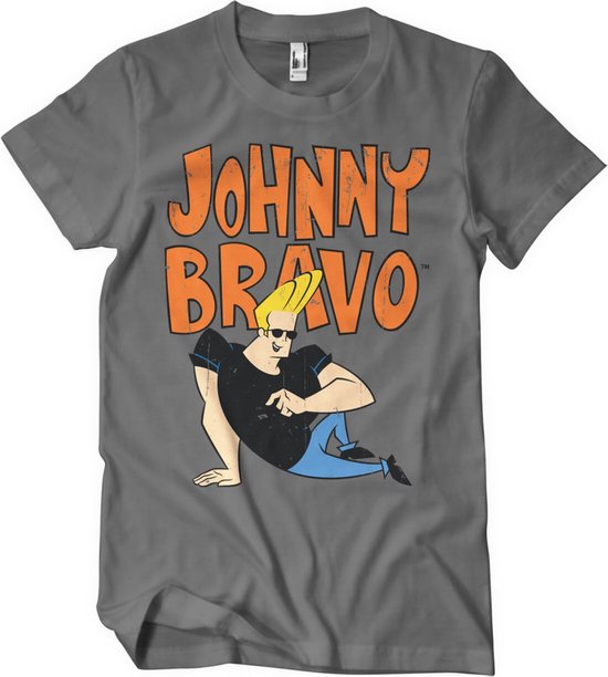 Johnny Bravo – T-Shirt Dark Grey maat 2XL | bol