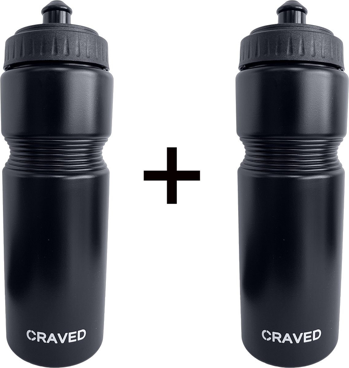 Craved Bidons - 2 stuks - 750 ml - Zwart | bol.com