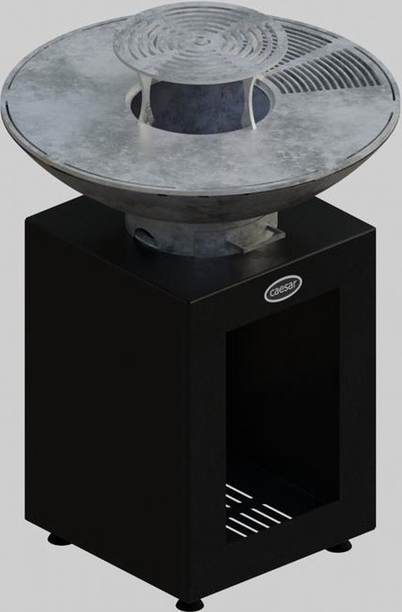 Vuurschaal Barbecue Caesar Black Deluxe 80cm + Aslade | bol.com