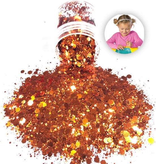 GlittersXL - Knutsel Chunky Glitters (Rose Goud) [Volume 8g ...