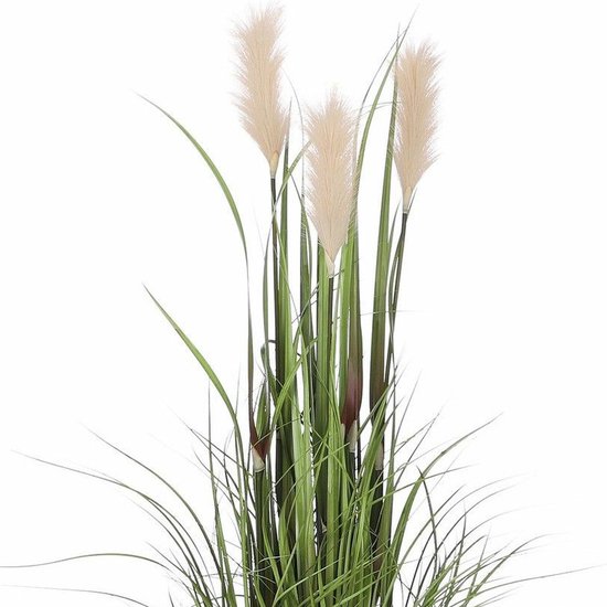 Mica Decorations - gras pluim kunstplant - groen/creme - H120 x D45 cm ...