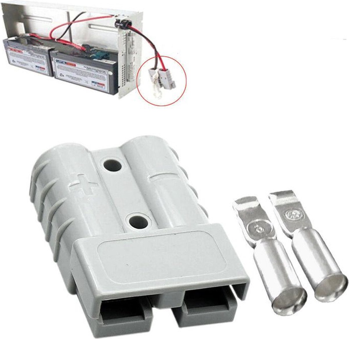 Anderson Plug Connector 4AWG - 175A/600V - Zwart - Per 1 stuk(s) | bol.com