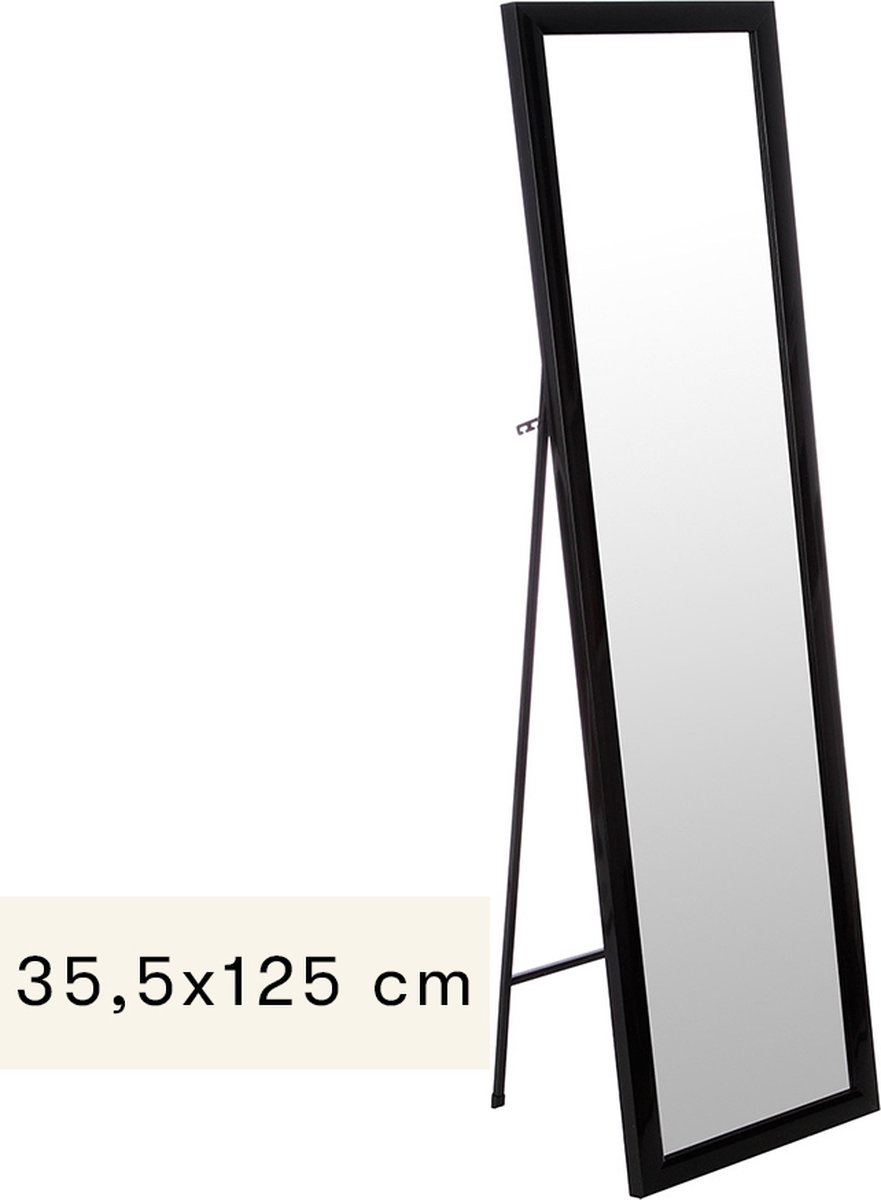 Staande Spiegel 35 x 125 cm Roubaix Zwart | bol.com