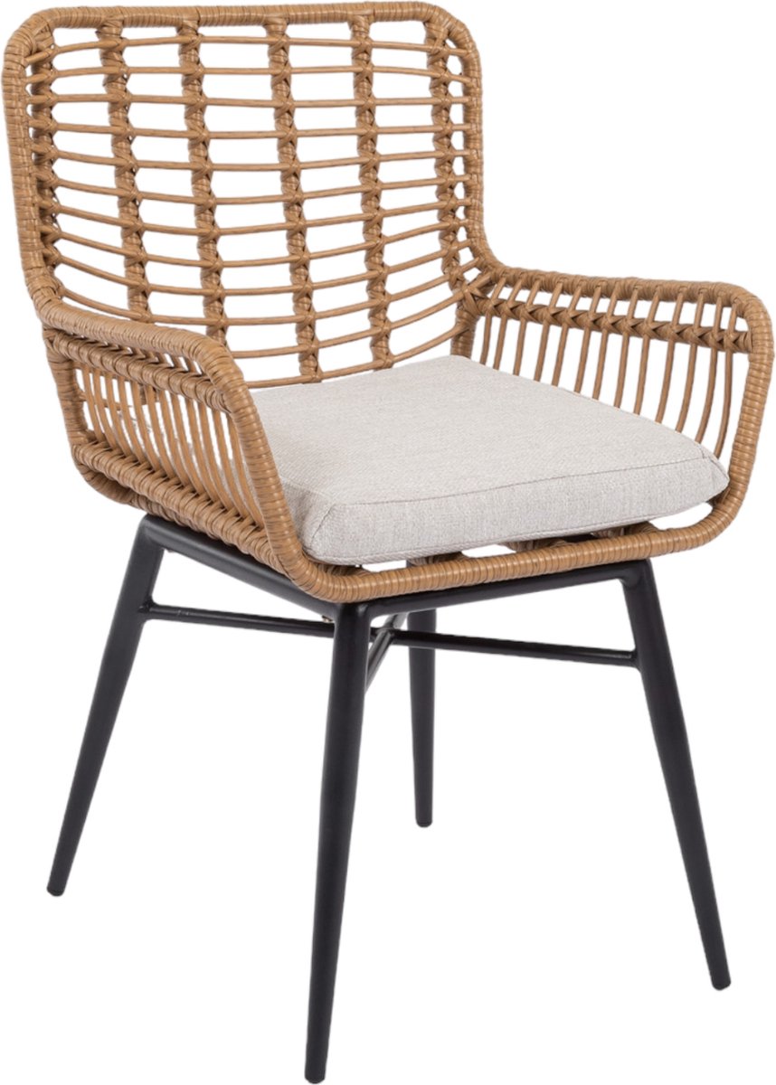 Belito® Felice Wicker tuinstoel - Sand Wicker - Weerbestendig - 2 jaar ...