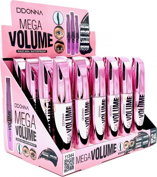 D'Donna - Mega Volume Mascara - Zwart - Waterproof - 1 flesje met 10 ...