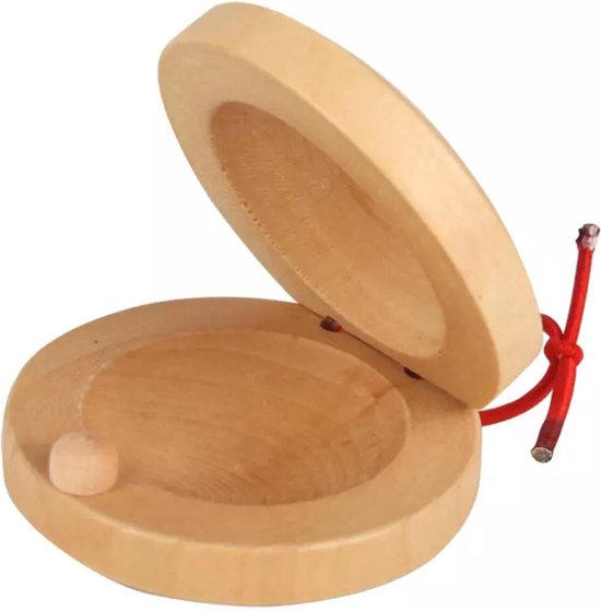 Castagnette - Houten Castagnetten - 1 Stuk - Castagnettes 5,5 cm - Zelf ...