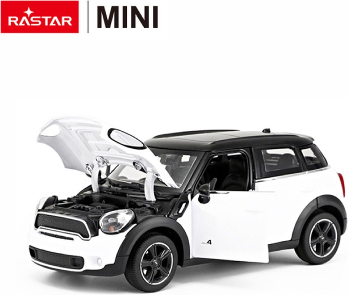 Mini Cooper S Countryman (Wit) 1/24 Rastar - Modelauto - Schaalmodel ...
