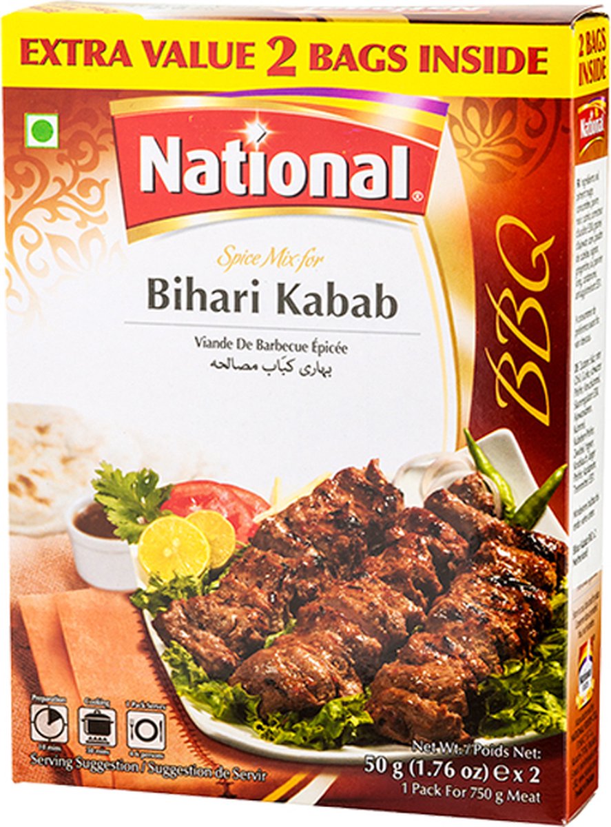 National Spice Mix For Bihari Kabab (84g) | bol