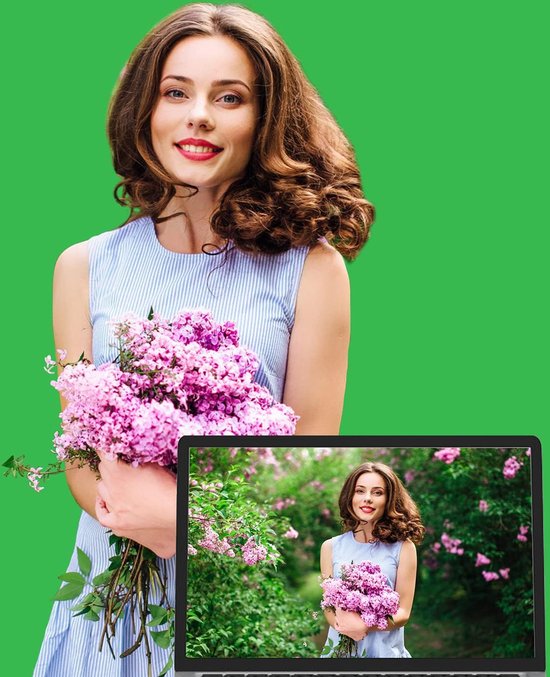 Grote foto achterdoek 1,5 x 2 m opvouwbaar Greenscreen doek, grote doek ...