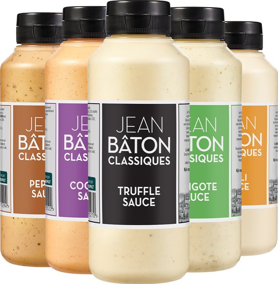 Jean Bâton Classiques Knijpflessen - Sauzen - Giftset - 5 Flessen ...
