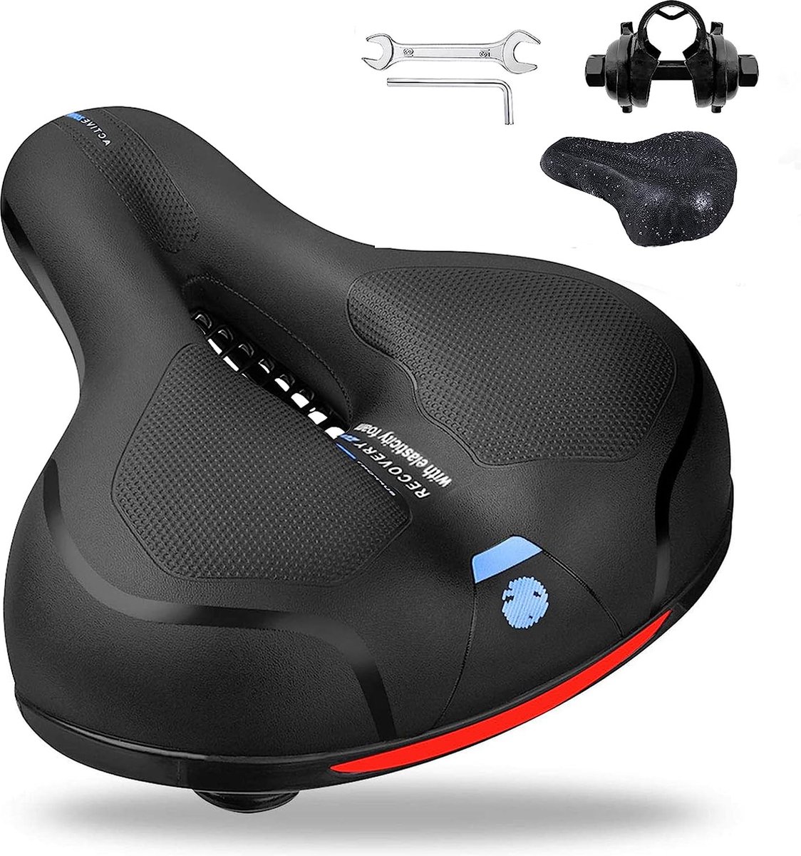 Fietszadel, Extra Groot Ademend Waterdicht Memory Foam Fietsstoeltje ...