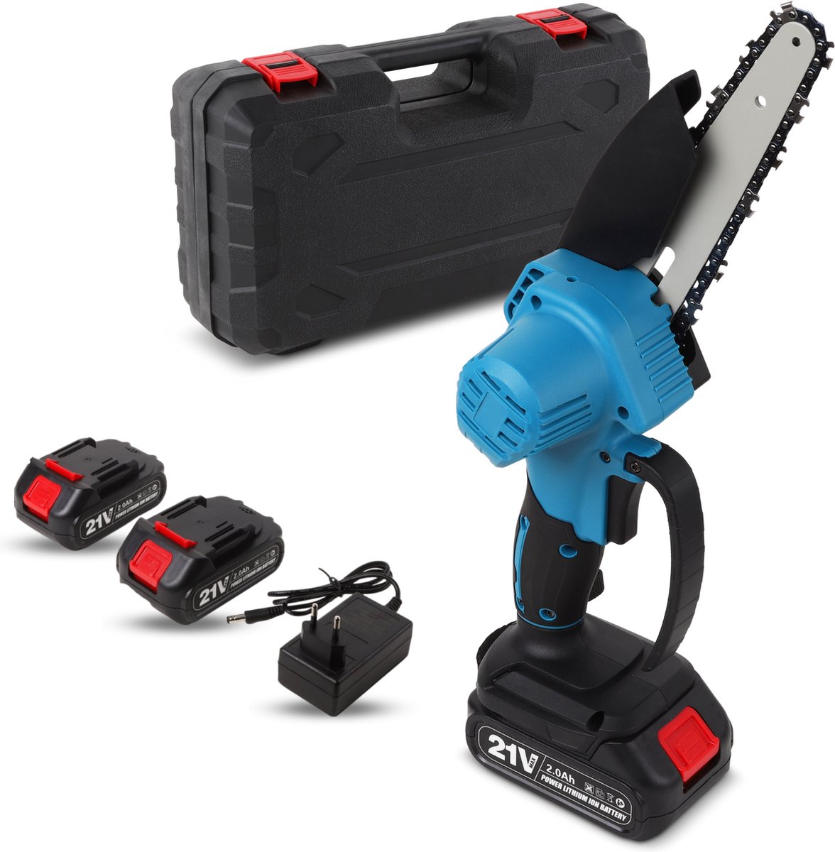 WorthCompany Mini Kettingzaag - Met 2x Accu - Elektrisch - Handzaag ...