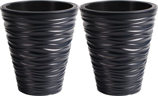 Prosperplast Cache-pot/pot de fleurs Sand Dunes - 2x - extérieur ...
