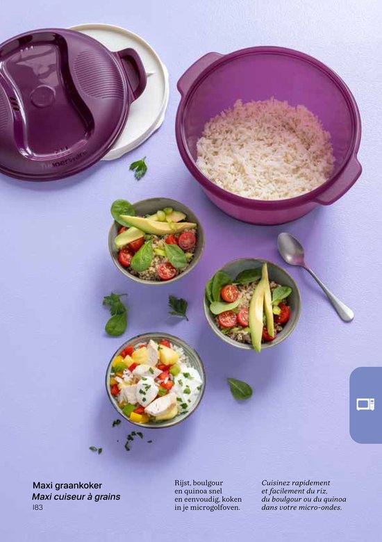 Tupperware Rijstmaker / Rijstkoker in magnetron — 3L | bol.com