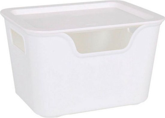 Storage Box with Lid Bella Anthracite (18 x 14 x 11 cm) | bol