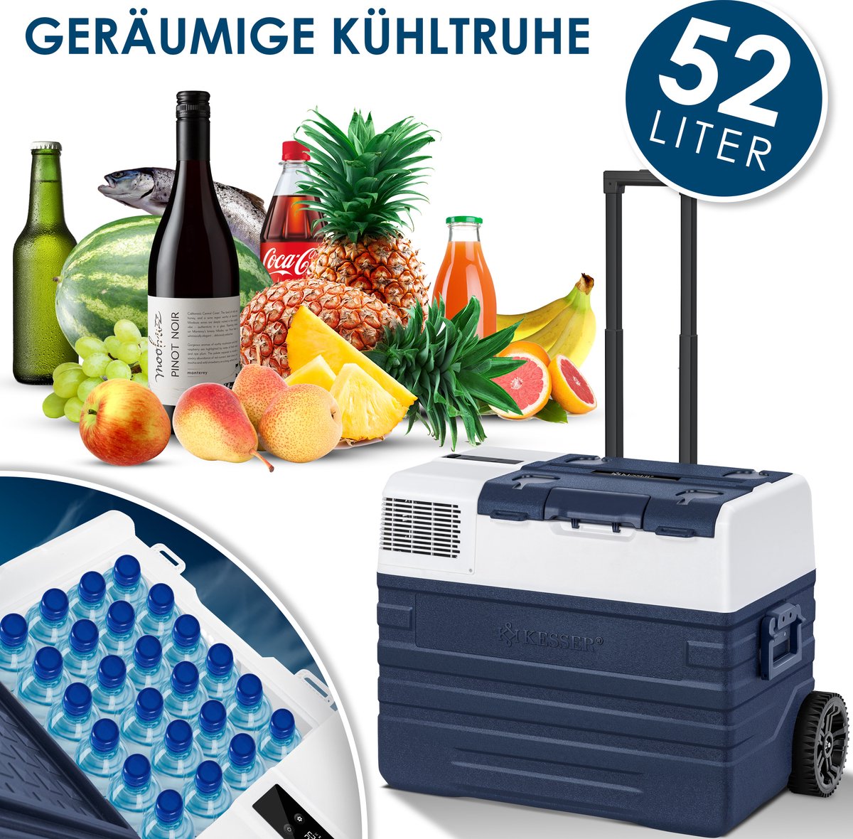 KESSER® Compressor Koelbox Elektrische Frigobox, met APP-bediening USB-aansluiting... | bol