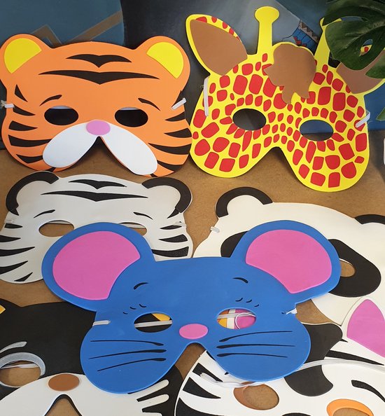 Verjaardagfeestje Maskers Kinderen - 12 stuks - Maskertjes feest ...