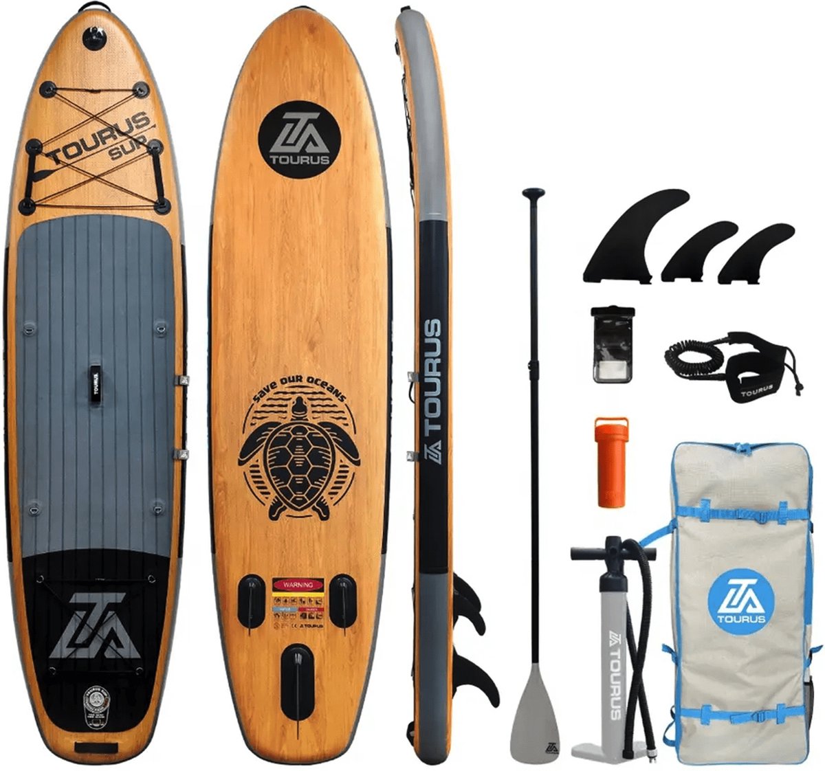 Tourus - Sup board opblaasbaar - Verstelbare peddel - Inclusief ...
