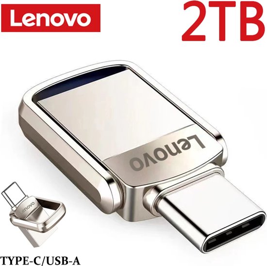 Lenovo Dual Drive Ultra 3.0 - 2TB USB A - USB C - 150MB/sec | bol