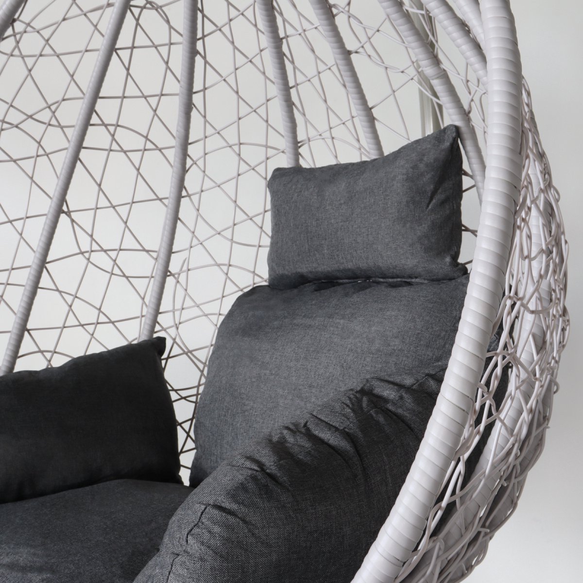 Egg hangstoel Roundabout grijs ei stoel | bol.com