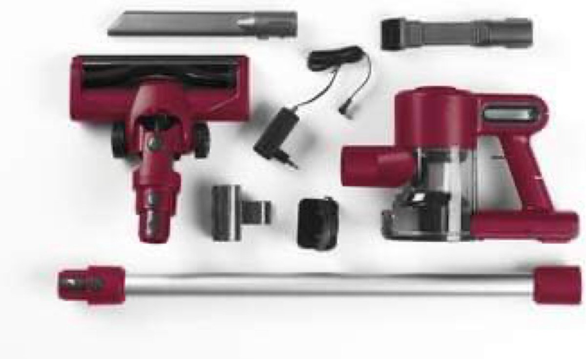 Clean Maxx Power accu cycloon hand-/vloerstofzuiger, 22,2V, rood, 150 ...