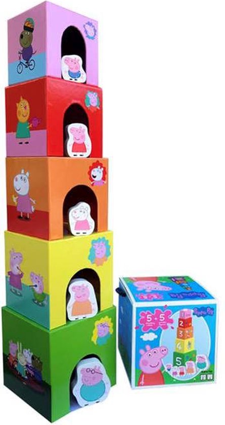 Peppa Pig Stapelblokjes met beeldjes - Speelgoed - Stapeltoren ...