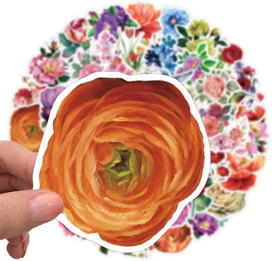 50 stuk bloem flower Cartoon stickers voor kinderen en volwassenen ...