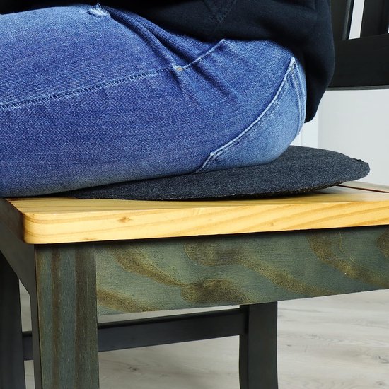 Zitkussens van vilt, gevoerd stoelkussen, ronde zitkussen voor eetkamer, tuin, balkon,... | bol