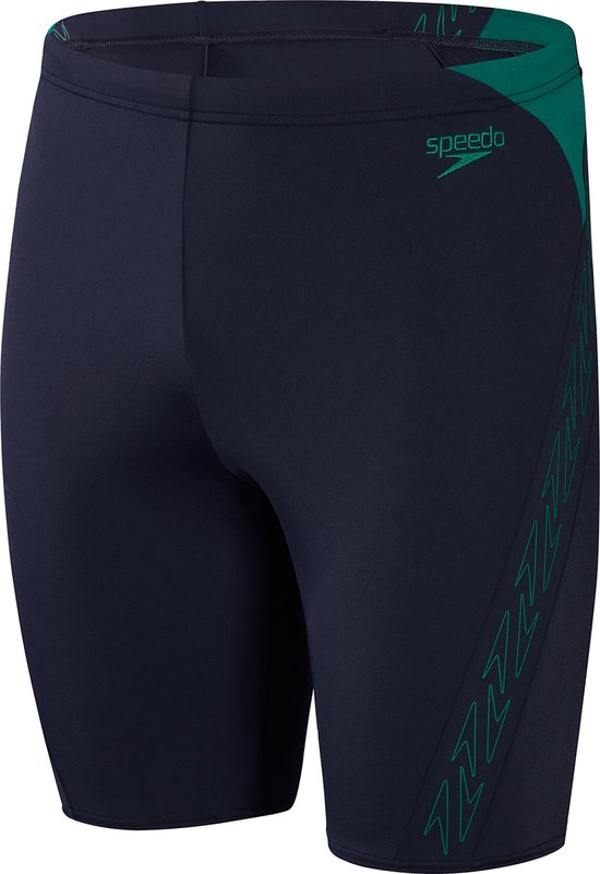 Speedo Hyper Boom Splice Jammer Marine/Groen Heren Sportzwembroek ...