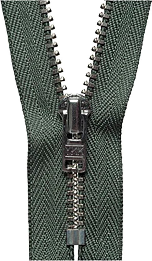 Stevige metalen broekrits 14cm - zilver niet-deelbaar - groen | bol