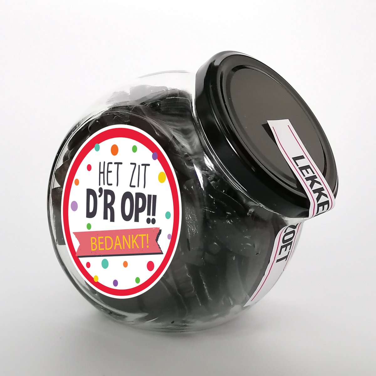 Snoeppot - "Het zit d'rop" - einde schooljaar - drop cadeau - bedankt meester -... | bol.com