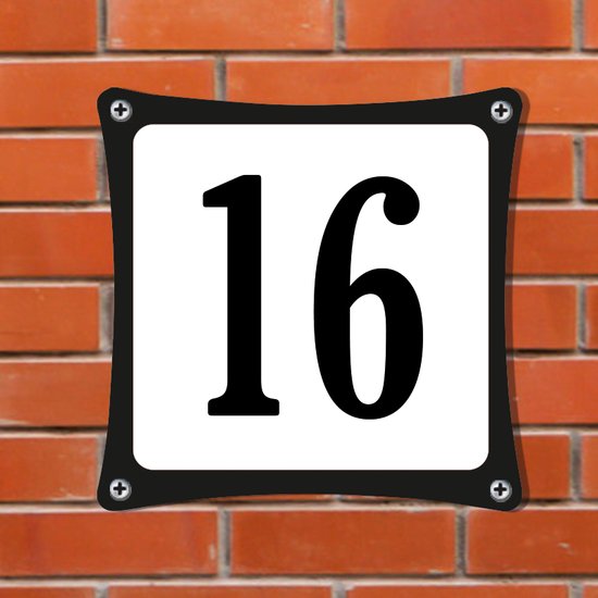 Plaque d'immatriculation Namengigant Look émaillé - Chiffre 16 ...