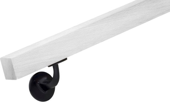 HandyStairs houten trapleuning - vierkante leuning 40 x 40 mm - zwart ...