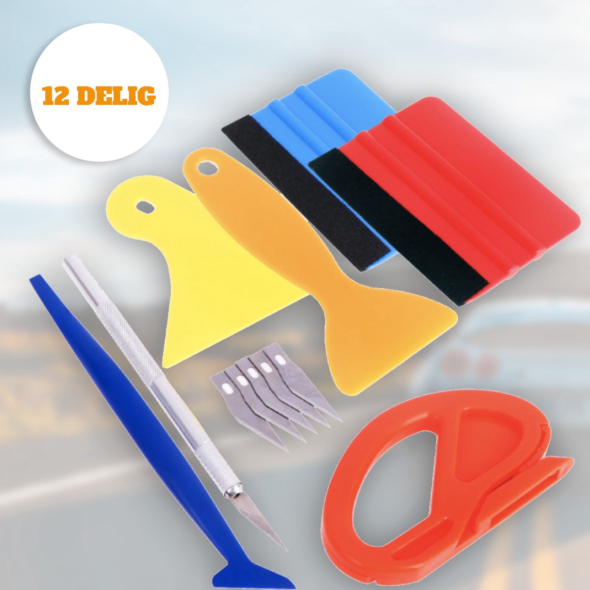 Wrap gereedschap - Rakel - Rakel met vilt - set van 12 - auto wrap ...