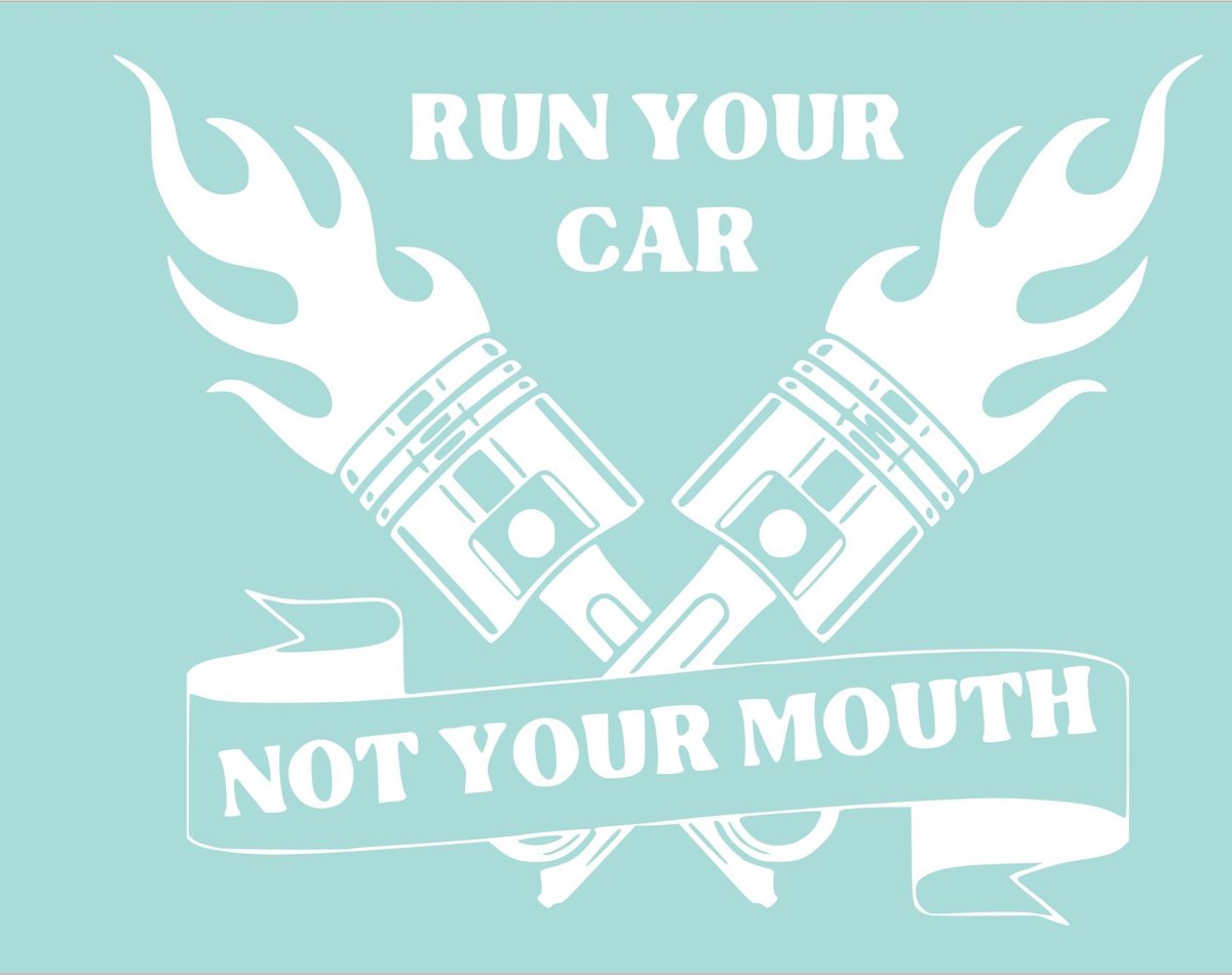 Auto raam sticker - tekst run your car - bumper - auto striping ...