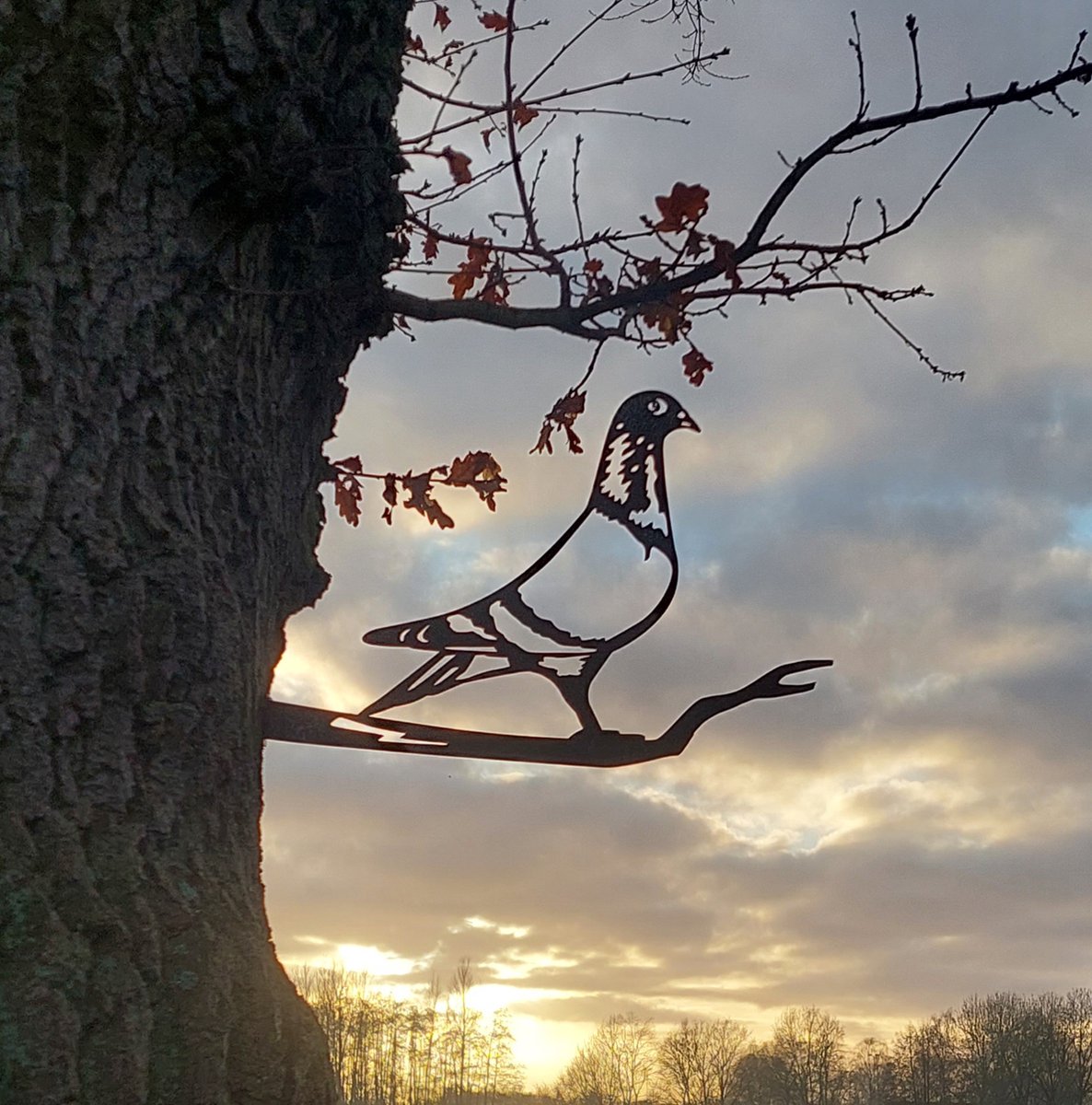Duif - postduif - metalen vogel - cortenstaal - NL Fabrikaat | bol.com